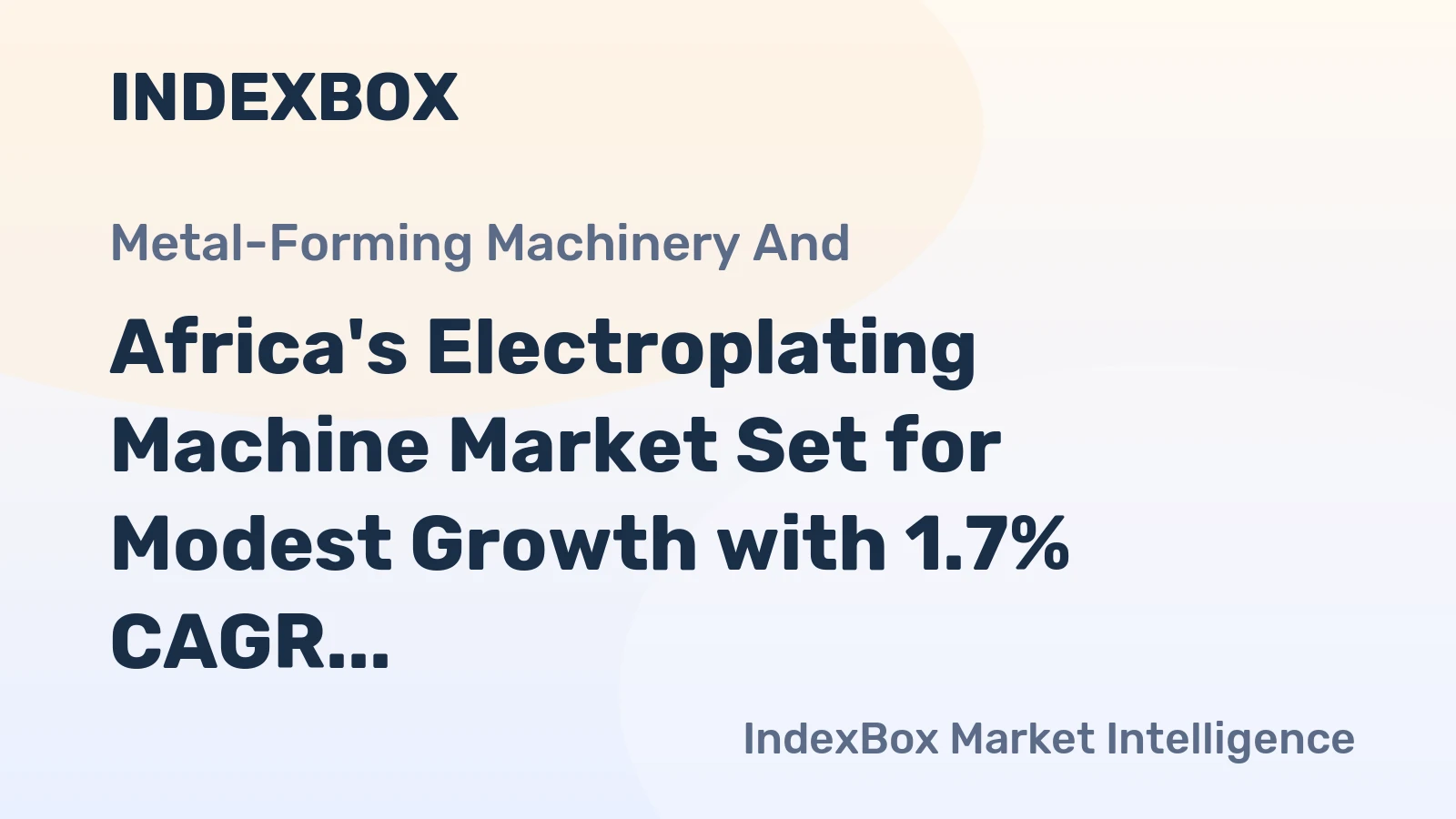 Africa's Electroplating Machine Market Set for Modest Growth with 1.7% CAGR in Value