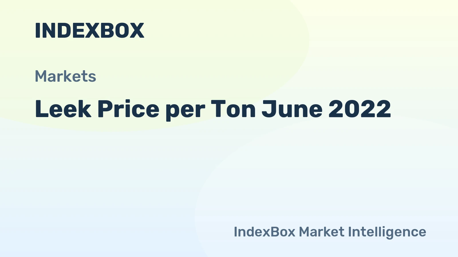 Leek Price per Ton June 2022