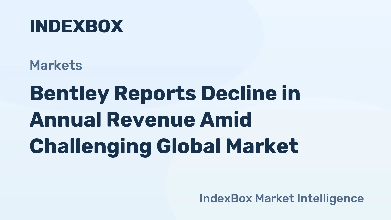 Bentley Reports Decline in Annual Revenue Amid Challenging Global Market