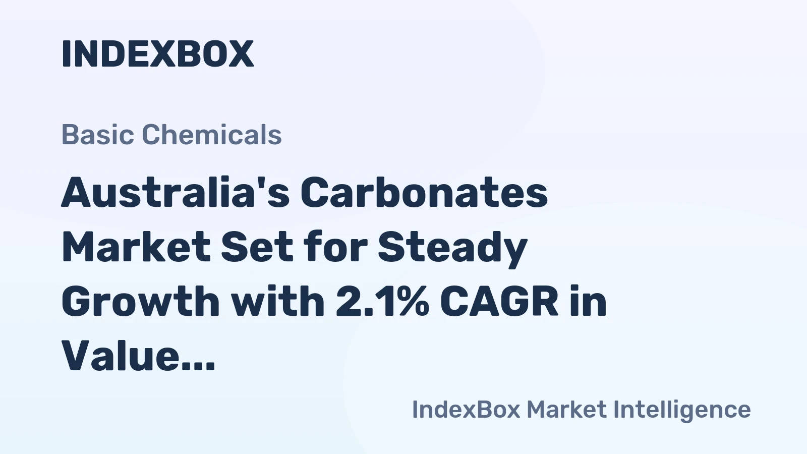 Australia's Carbonates Market Set for Steady Growth with 2.1% CAGR in Value Through 2035