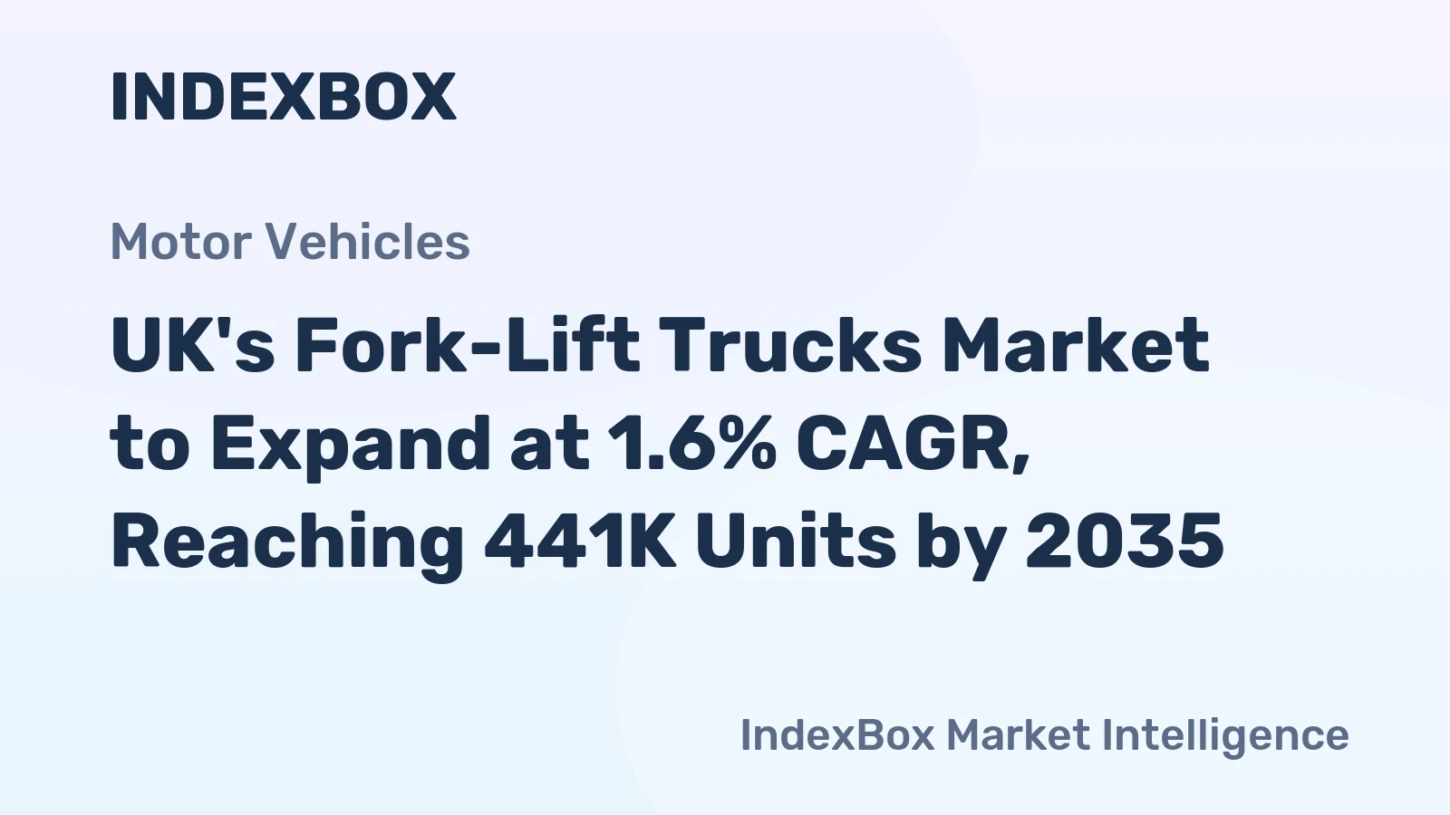 UK's Fork-Lift Trucks Market to Expand at 1.6% CAGR, Reaching 441K Units by 2035