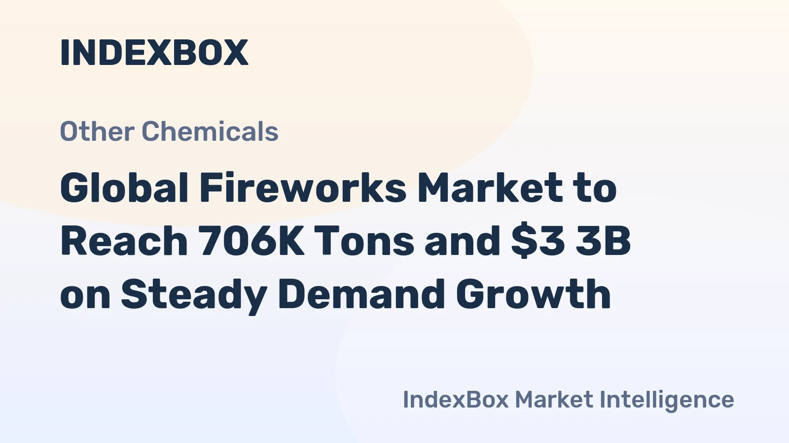Global Fireworks Market to Reach 706K Tons and $3 3B on Steady Demand Growth