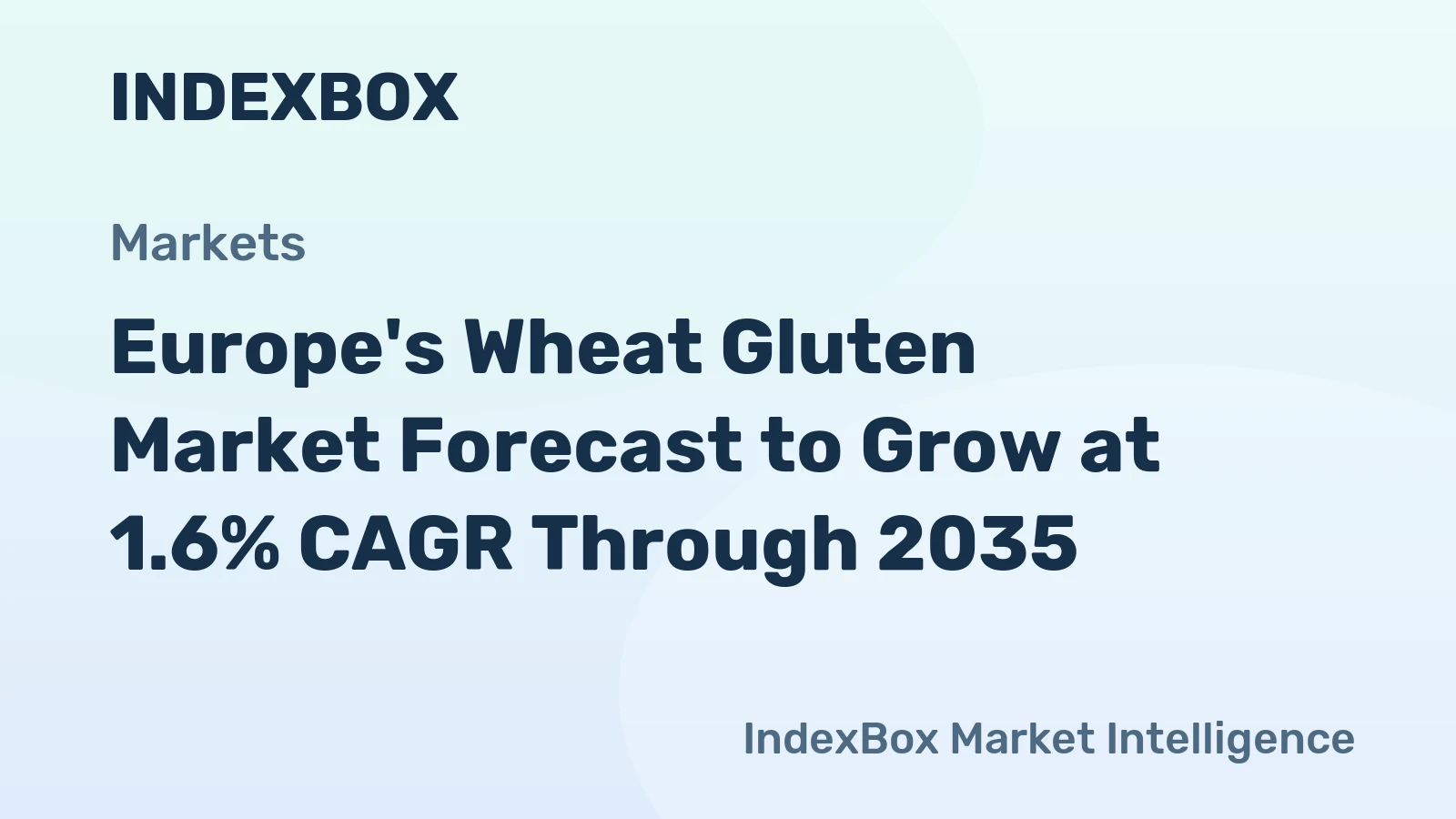 Europe's Wheat Gluten Market Forecast to Grow at 1.6% CAGR Through 2035
