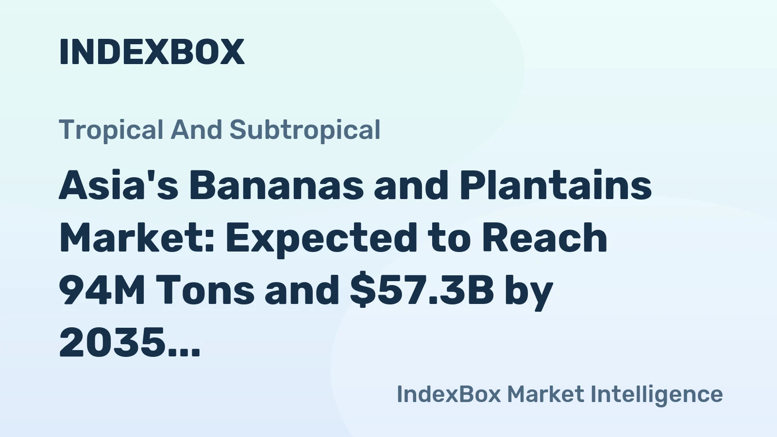 Asia's Bananas and Plantains Market: Expected to Reach 94M Tons and $57.3B by 2035