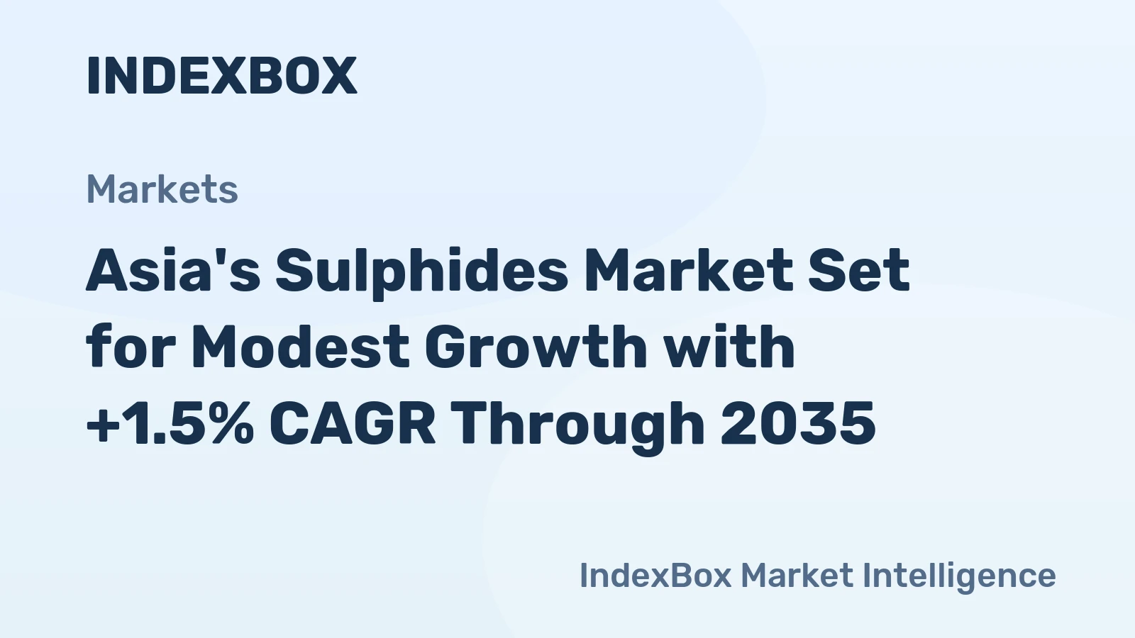 Asia's Sulphides Market Set for Modest Growth with +1.5% CAGR Through 2035