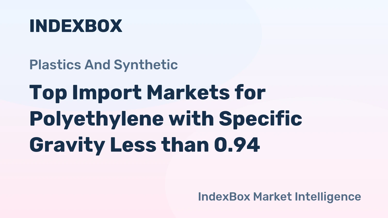 Top Import Markets for Polyethylene with Specific Gravity Less than 0.94
