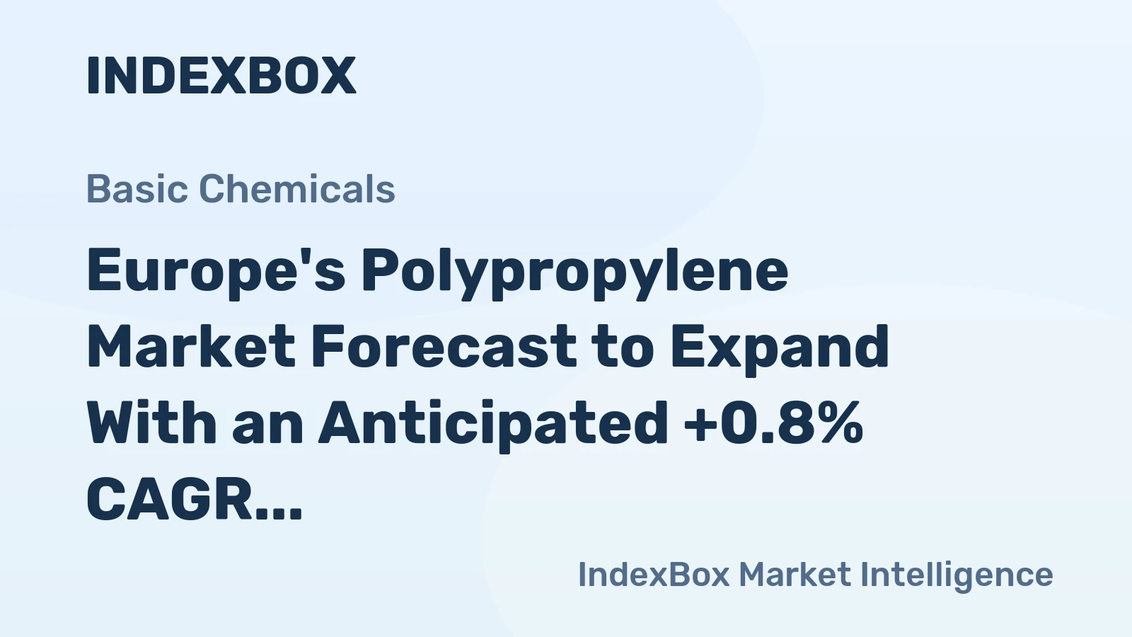 Europe's Polypropylene Market Forecast to Expand With an Anticipated +0.8% CAGR Through 2035