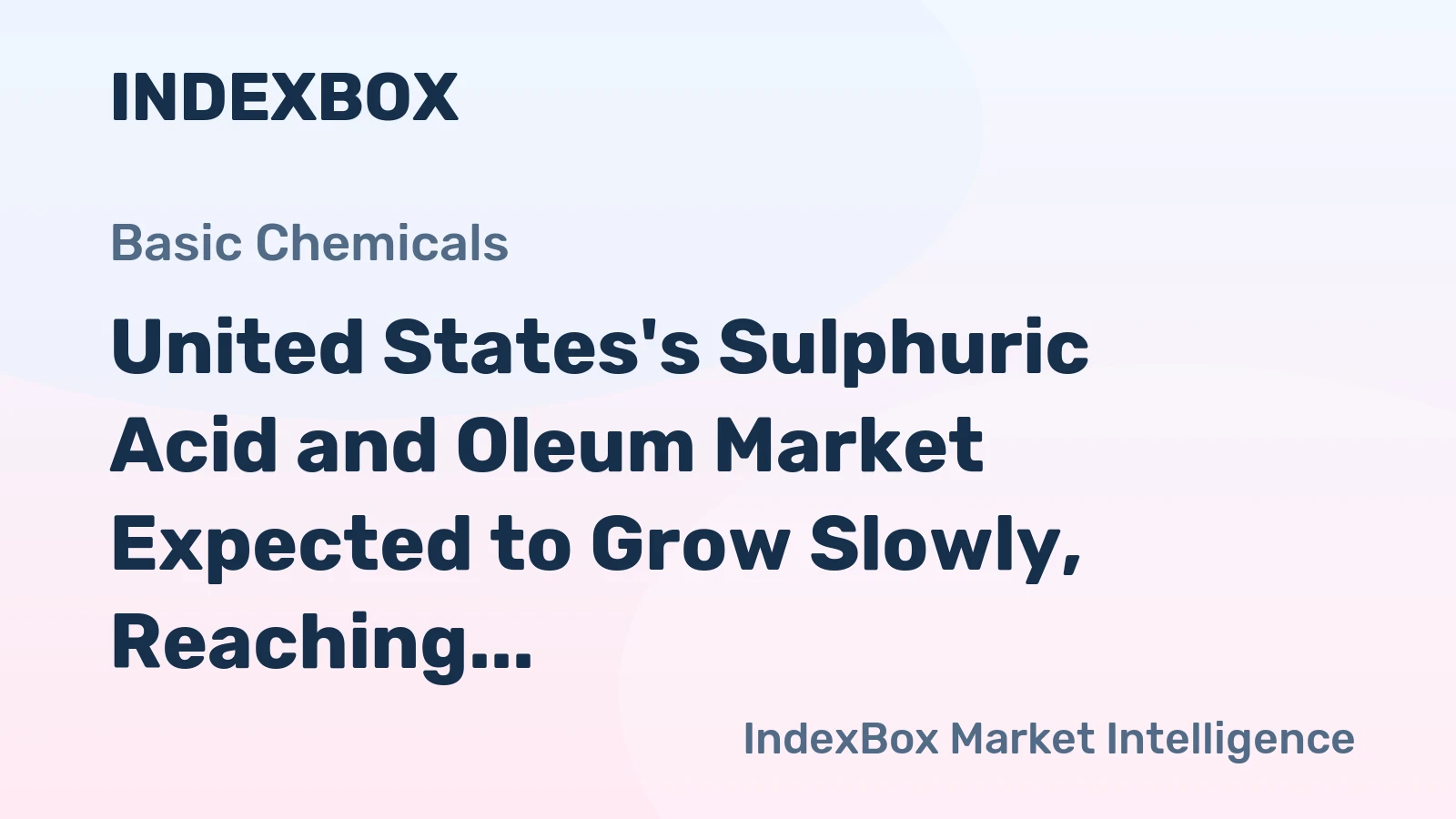 United States's Sulphuric Acid and Oleum Market Expected to Grow Slowly, Reaching 16M tons and $2.9B by 2035