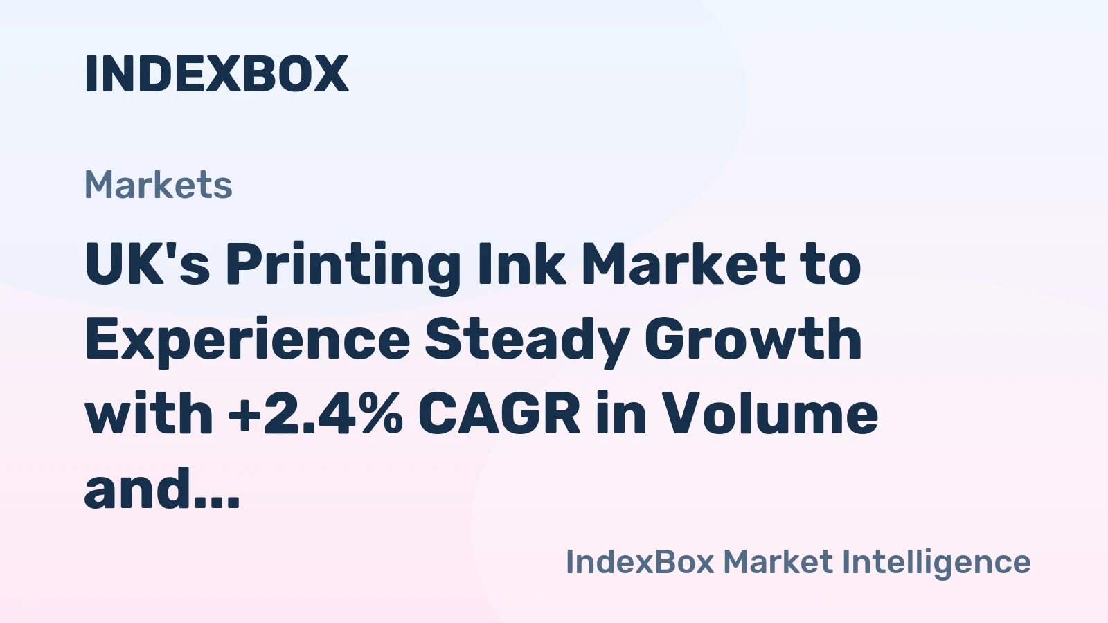 UK's Printing Ink Market to Experience Steady Growth with +2.4% CAGR in Volume and +2.8% CAGR in Value from 2024 to 2035