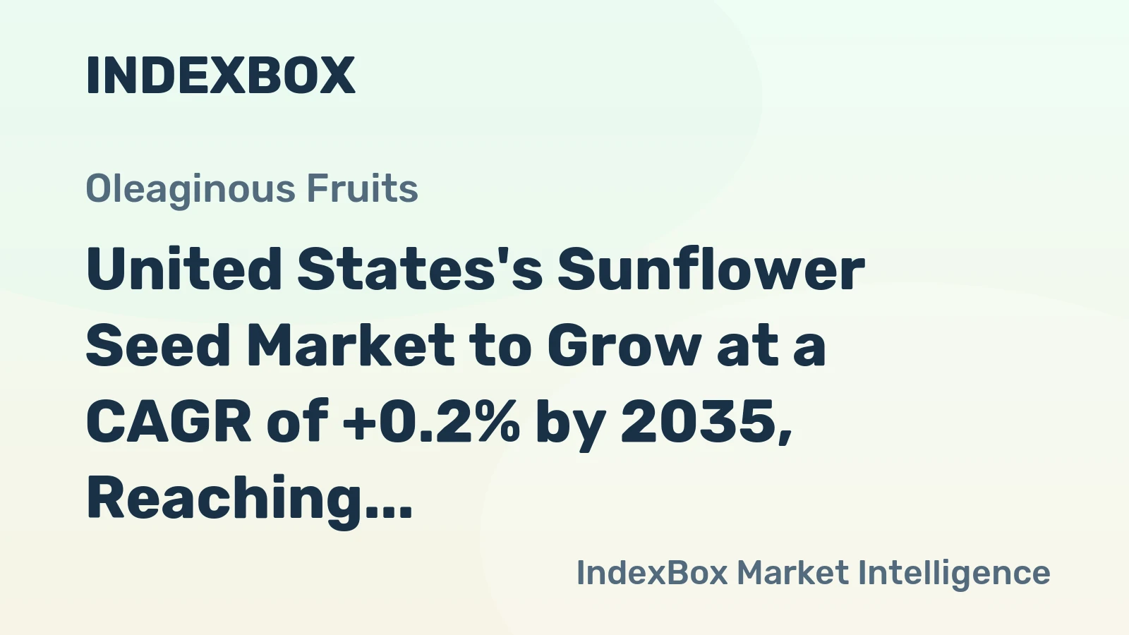 United States's Sunflower Seed Market to Grow at a CAGR of +0.2% by 2035, Reaching 1.3M Tons in Volume