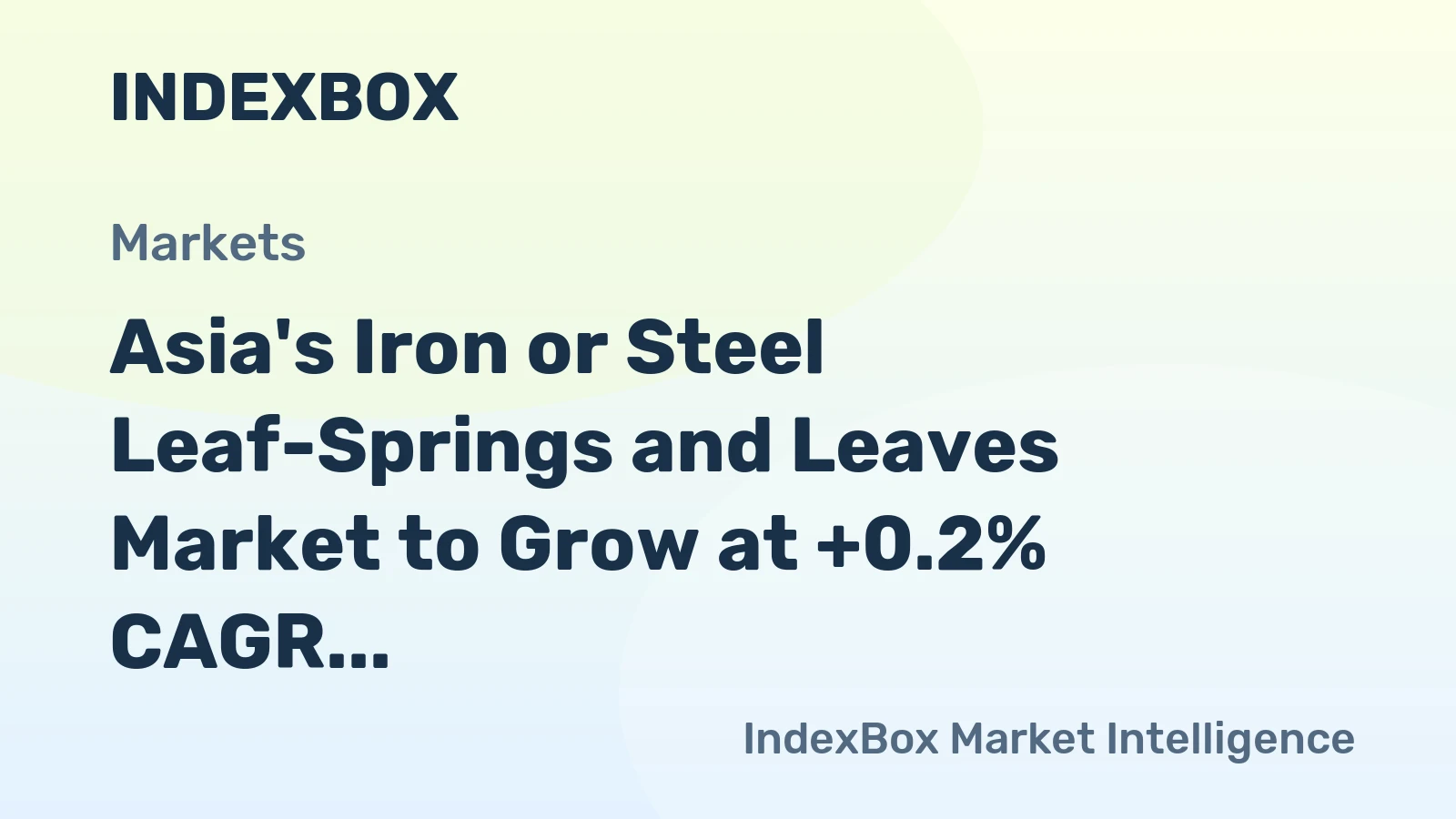 Asia's Iron or Steel Leaf-Springs and Leaves Market to Grow at +0.2% CAGR Through 2035