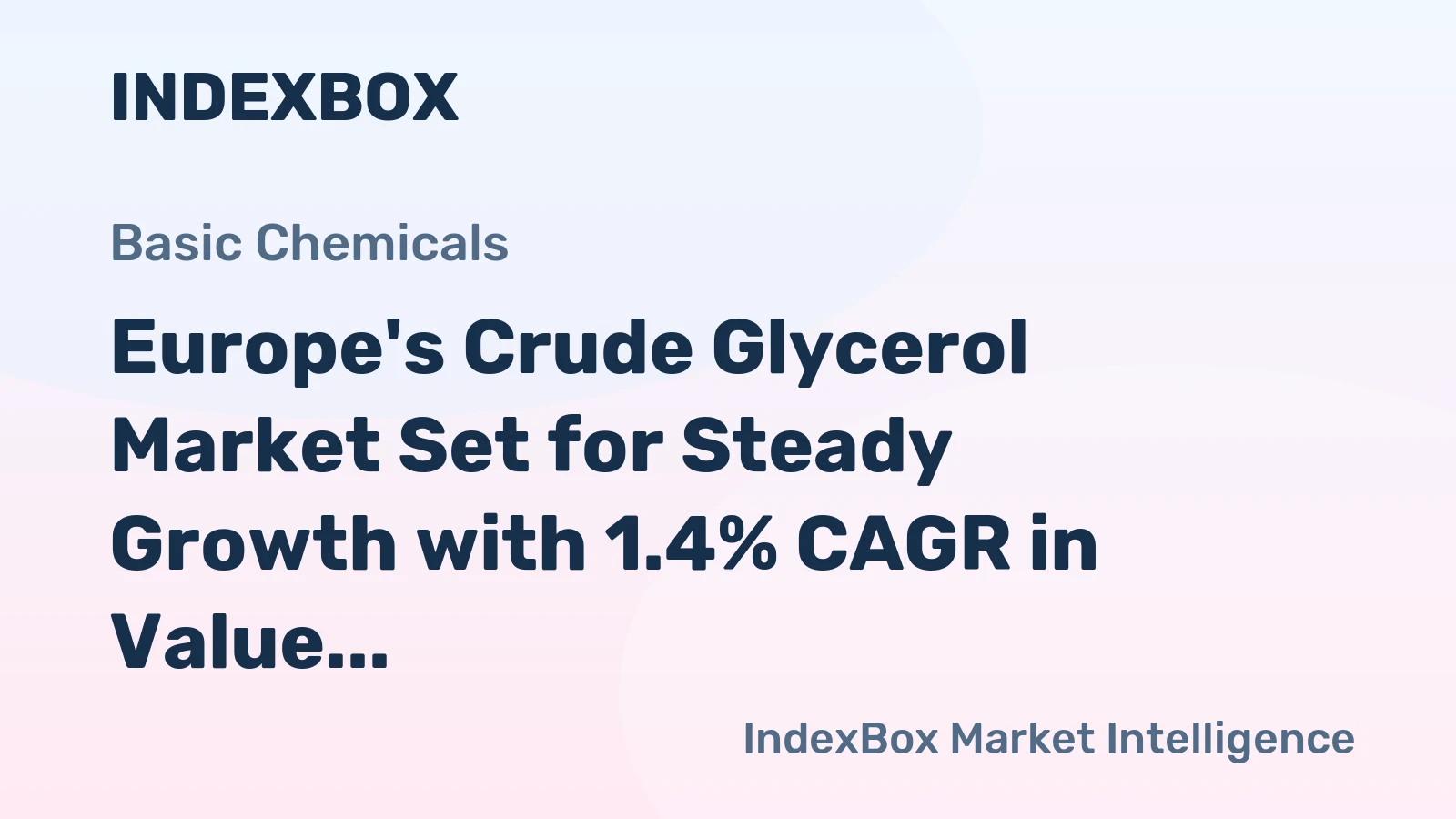 Europe's Crude Glycerol Market Set for Steady Growth with 1.4% CAGR in Value Through 2035