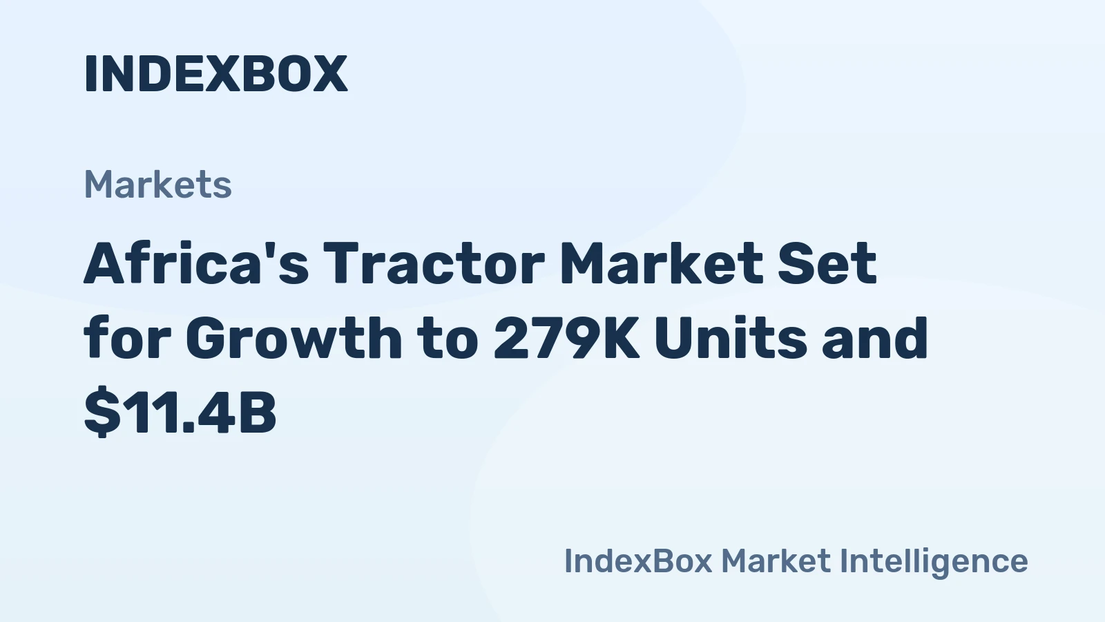 Africa's Tractor Market Set for Growth to 279K Units and $11.4B