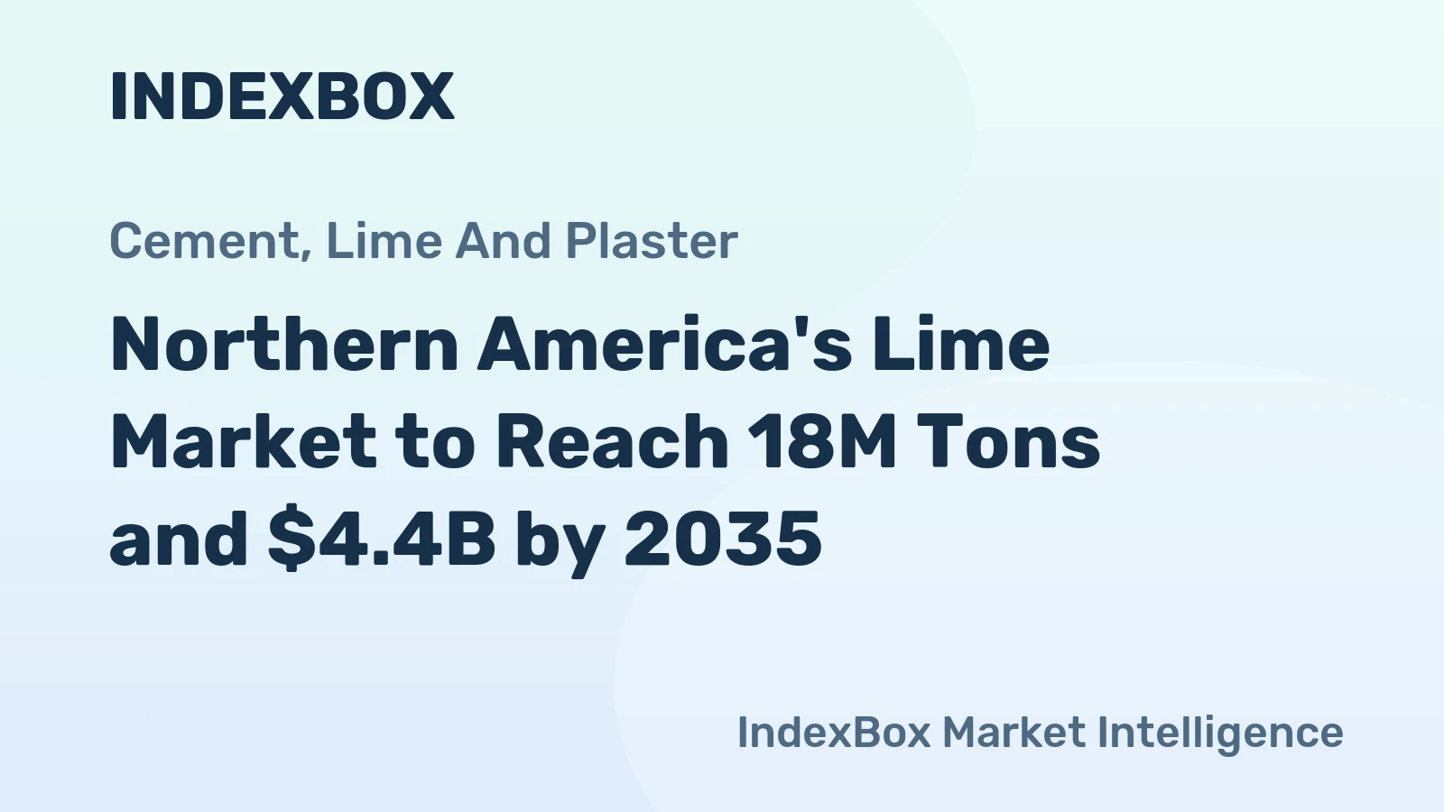 Northern America's Lime Market to Reach 18M Tons and $4.4B by 2035