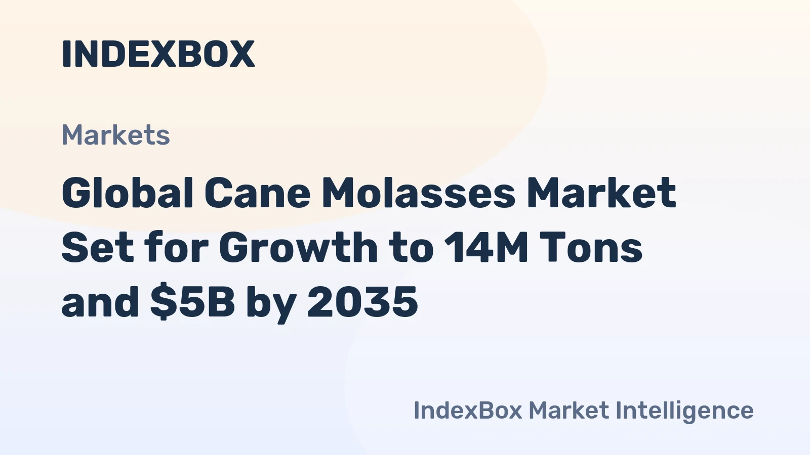 Global Cane Molasses Market Set for Growth to 14M Tons and $5B by 2035