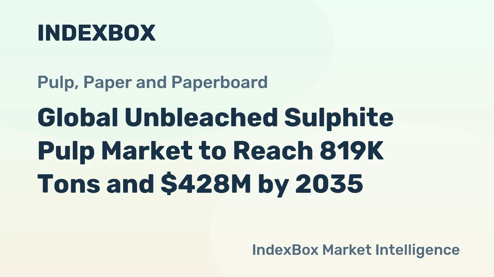 Global Unbleached Sulphite Pulp Market to Reach 819K Tons and $428M by 2035