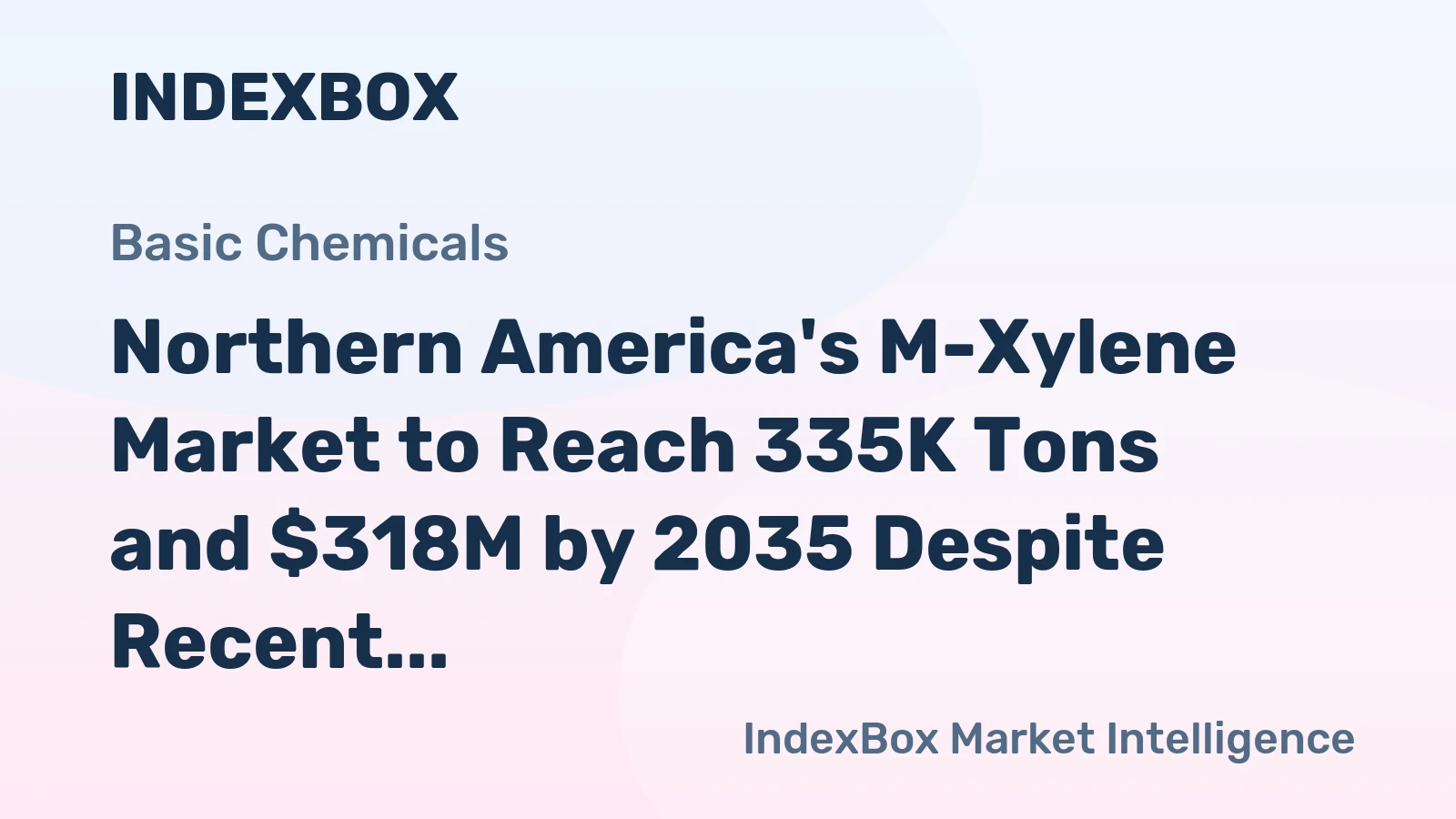 Northern America's M-Xylene Market to Reach 335K Tons and $318M by 2035 Despite Recent Volatility