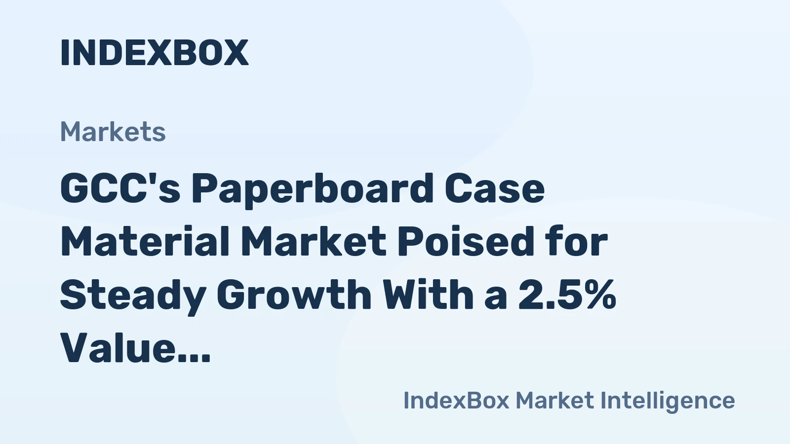 GCC's Paperboard Case Material Market Poised for Steady Growth With a 2.5% Value CAGR Through 2035