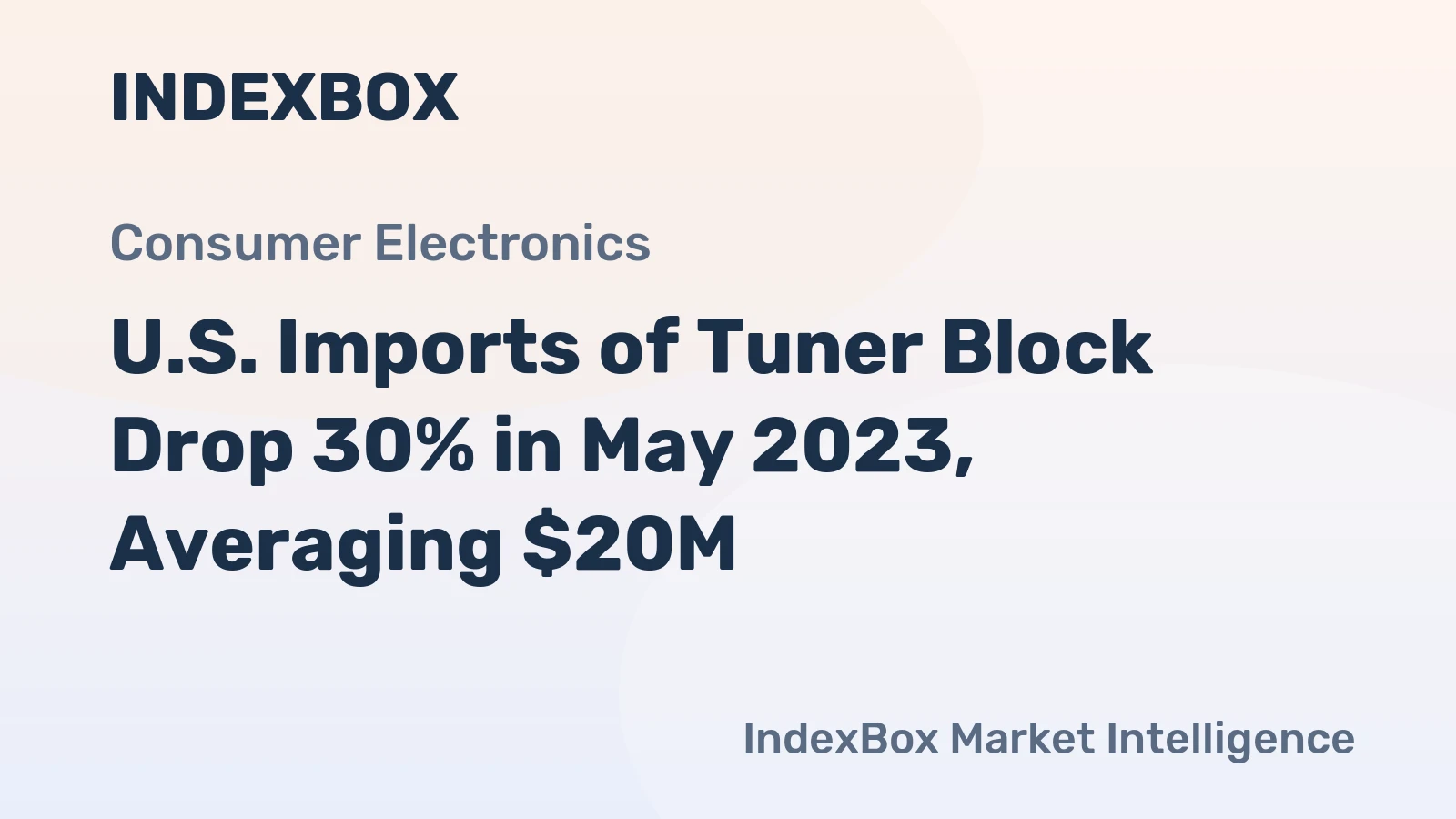 U.S. Imports of Tuner Block Drop 30% in May 2023, Averaging $20M