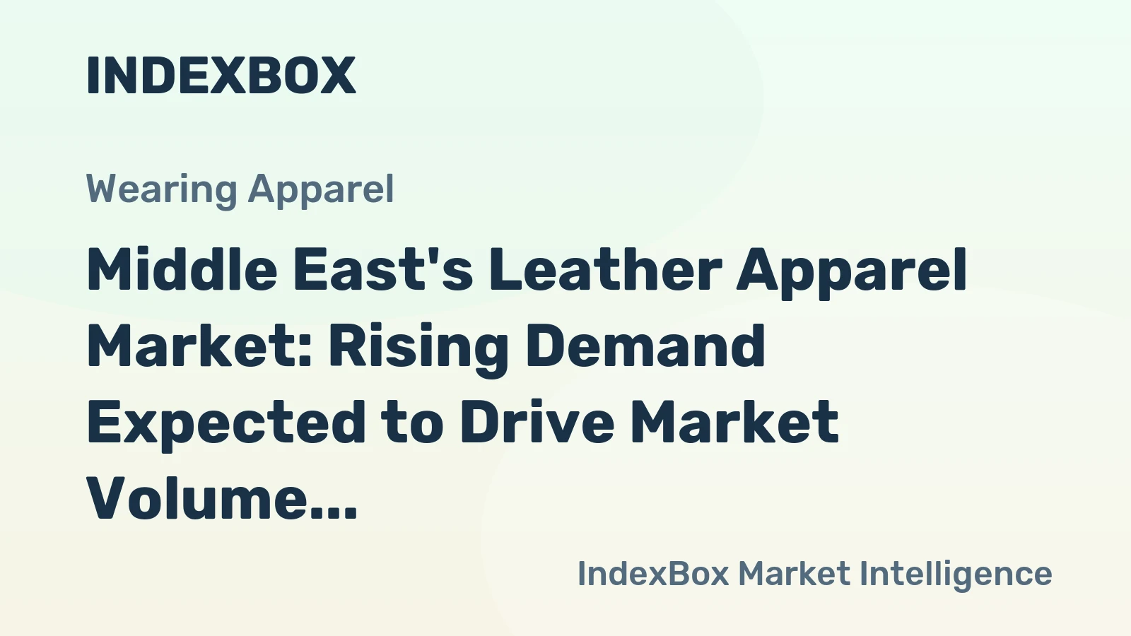 Middle East's Leather Apparel Market: Rising Demand Expected to Drive Market Volume to 8.7M Units and Market Value to $680M by 2035