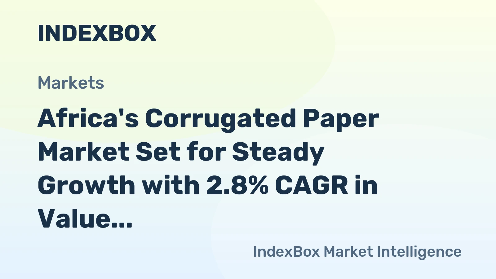 Africa's Corrugated Paper Market Set for Steady Growth with 2.8% CAGR in Value Through 2035