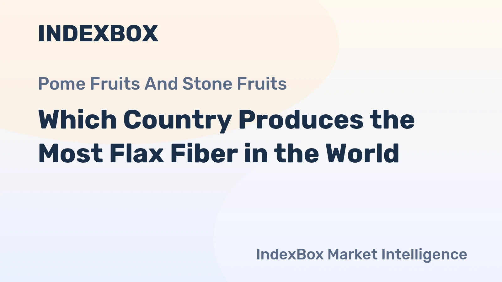 Which Country Produces the Most Flax Fiber in the World?