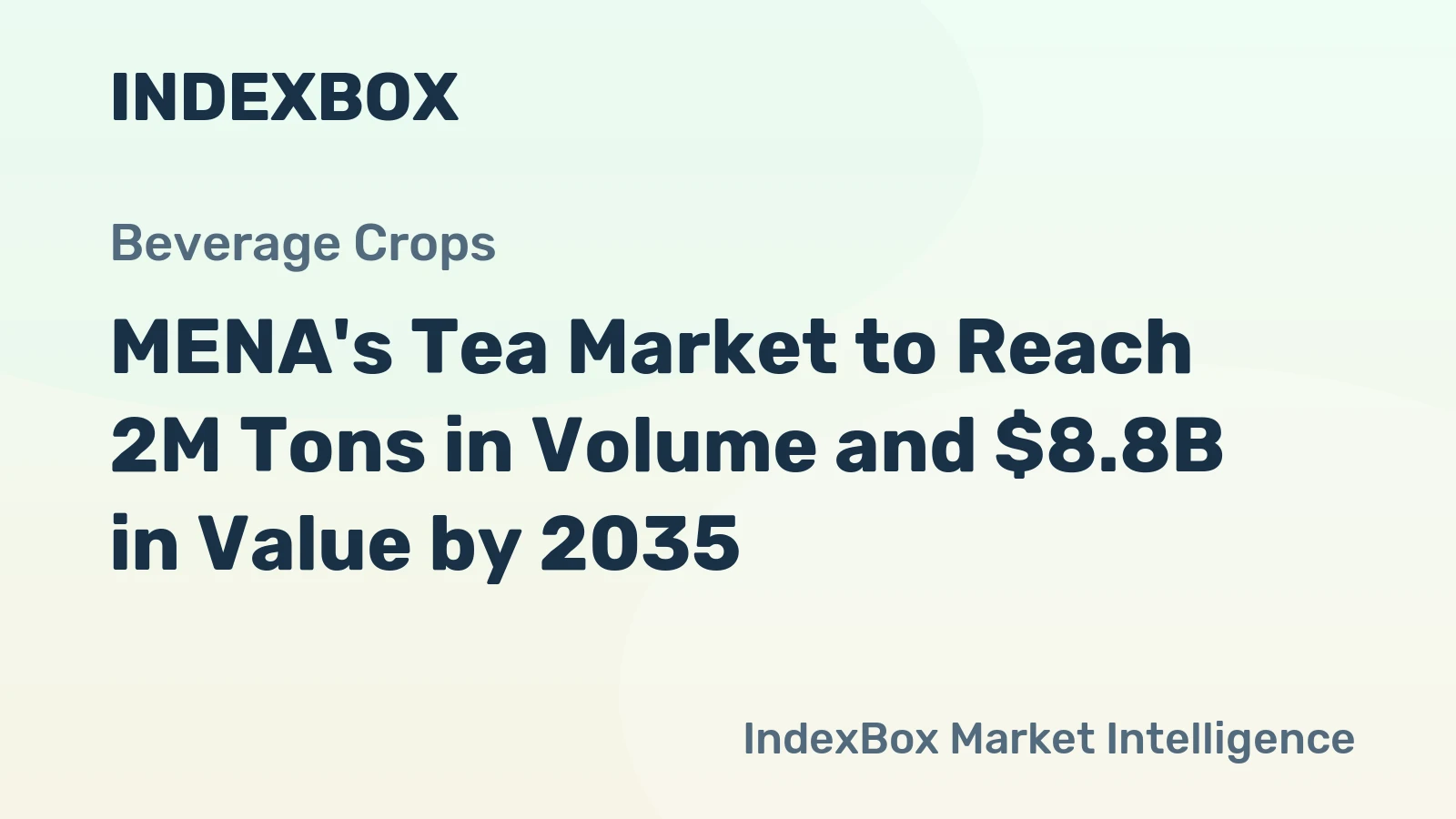 MENA's Tea Market to Reach 2M Tons in Volume and $8.8B in Value by 2035