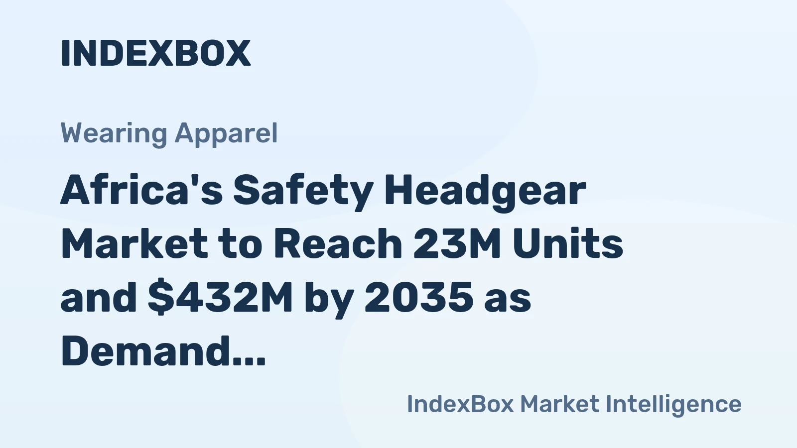 Africa's Safety Headgear Market to Reach 23M Units and $432M by 2035 as Demand Continues to Rise
