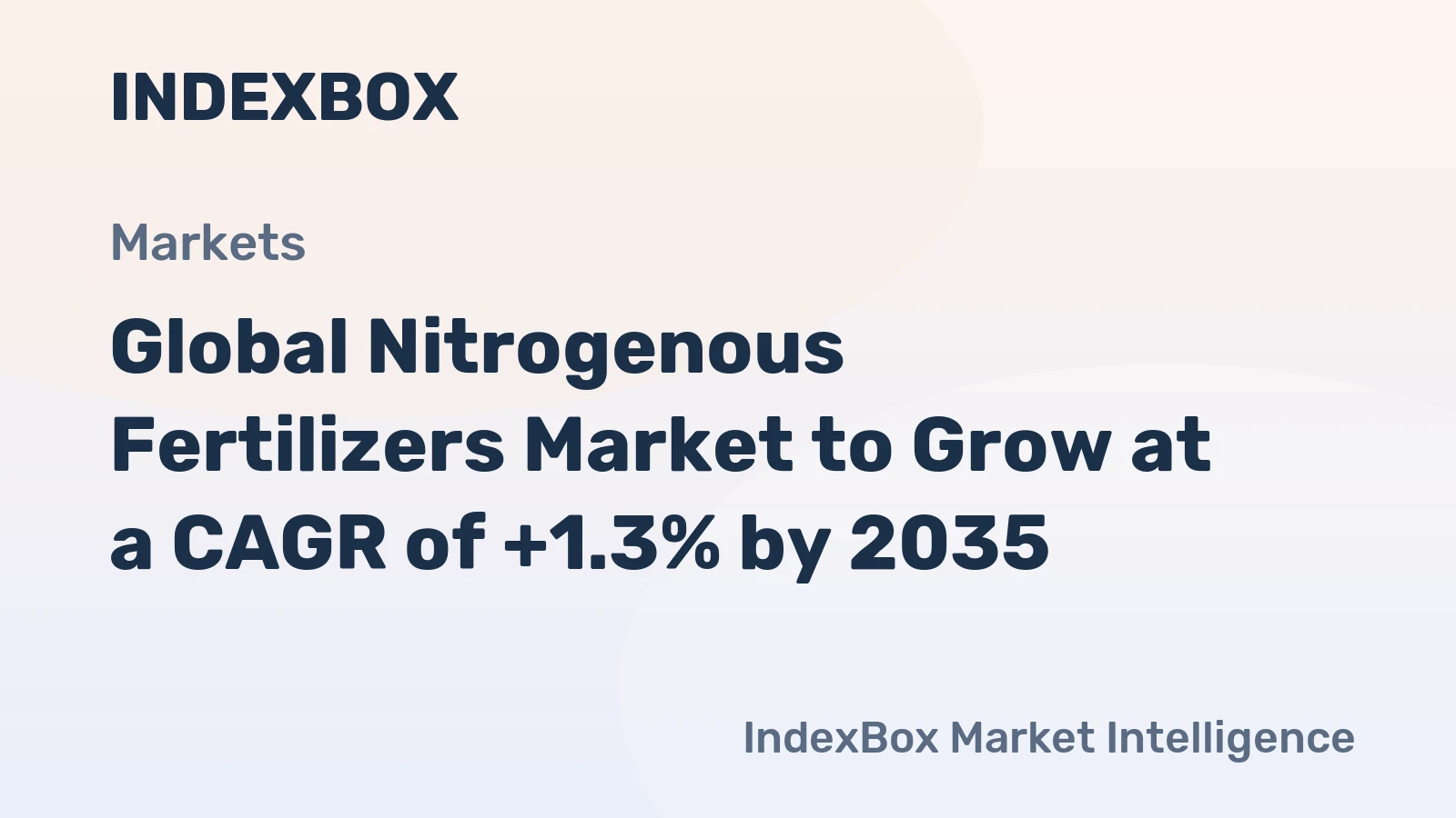 Global Nitrogenous Fertilizers Market to Grow at a CAGR of +1.3% by 2035