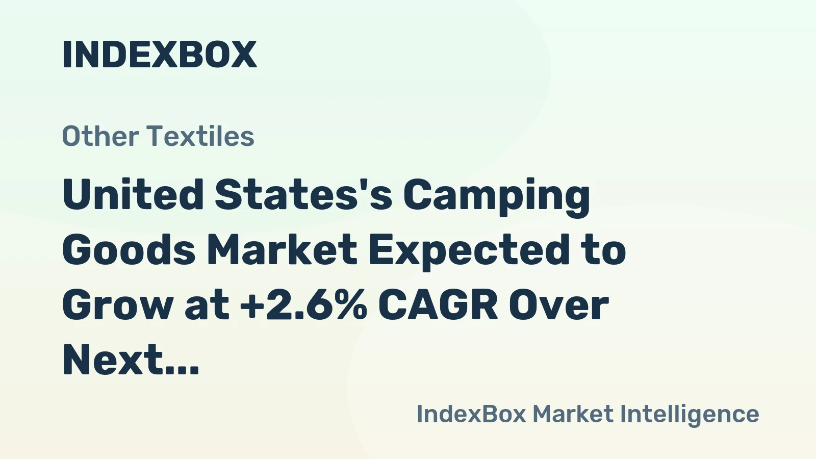United States's Camping Goods Market Expected to Grow at +2.6% CAGR Over Next Decade