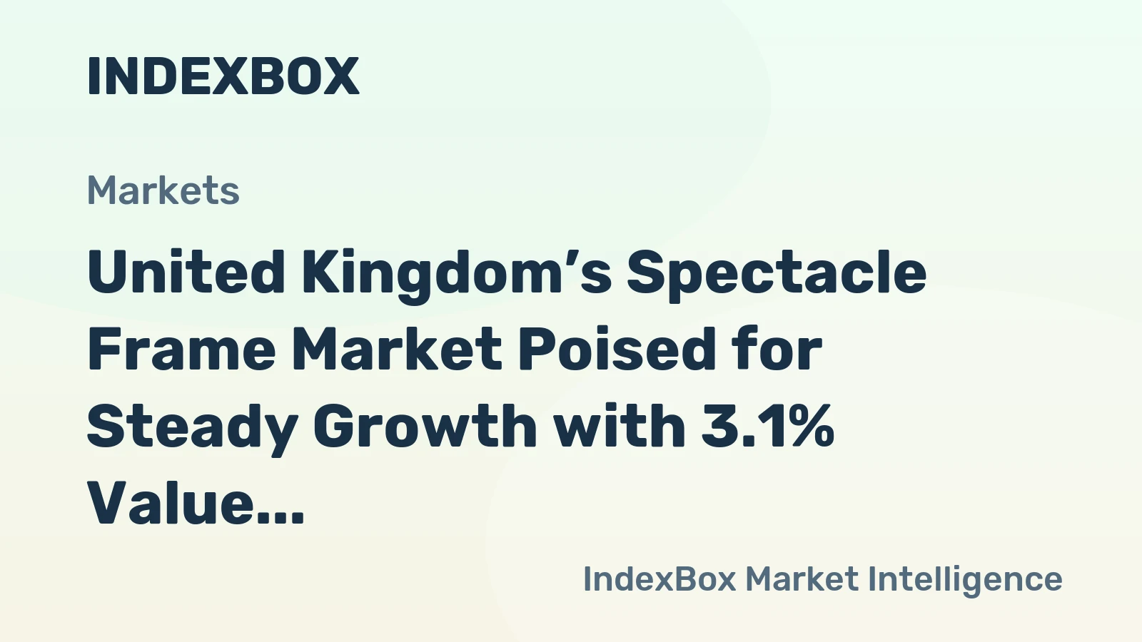United Kingdom’s Spectacle Frame Market Poised for Steady Growth with 3.1% Value CAGR Through 2035