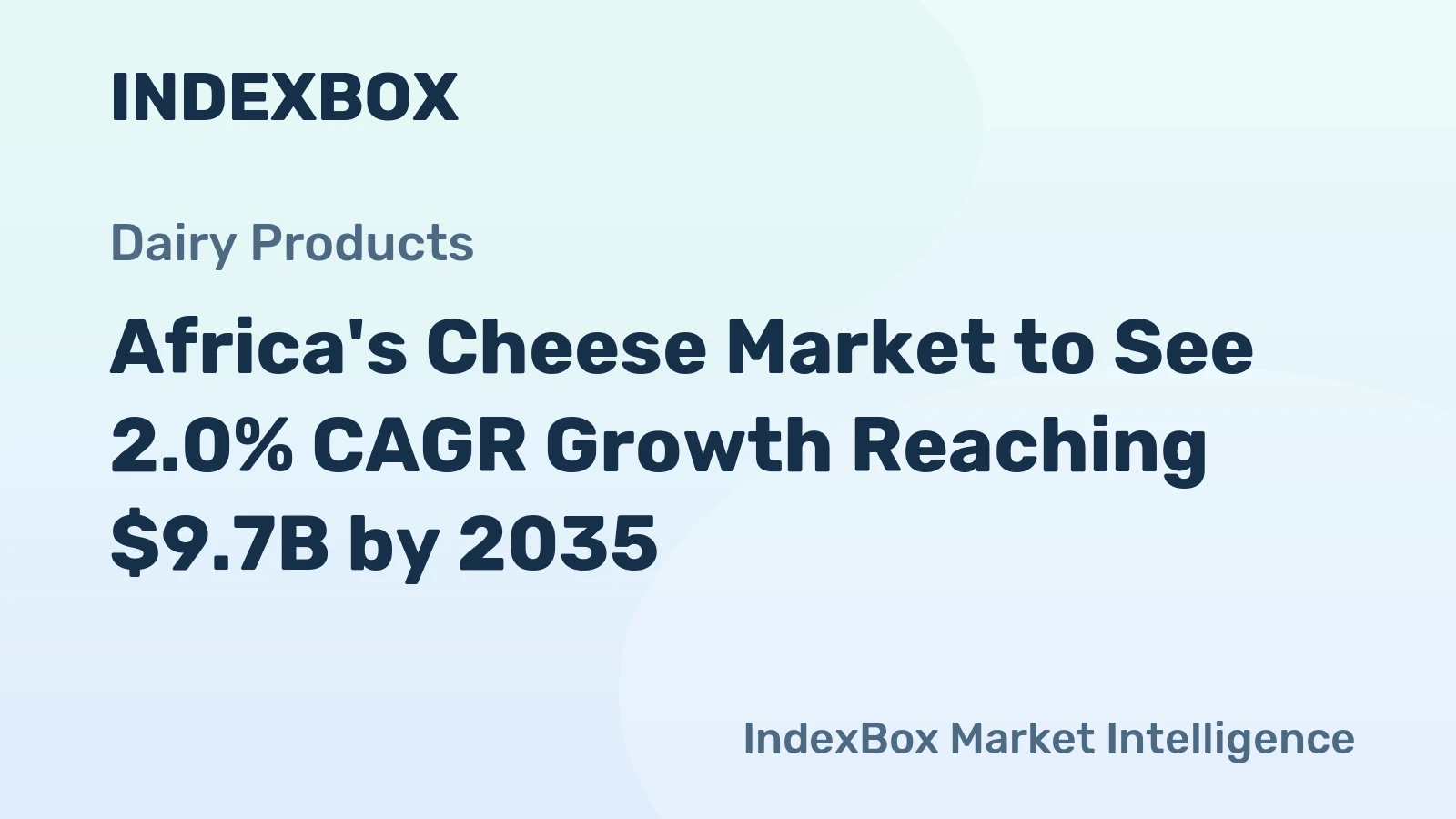Africa's Cheese Market to See 2.0% CAGR Growth Reaching $9.7B by 2035