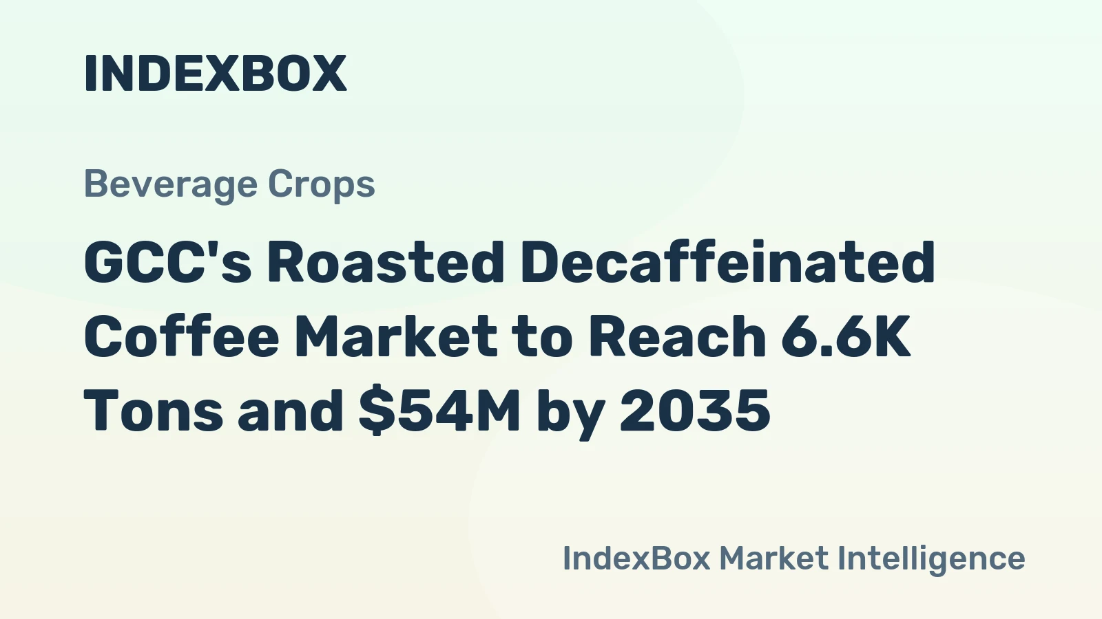 GCC's Roasted Decaffeinated Coffee Market to Reach 6.6K Tons and $54M by 2035