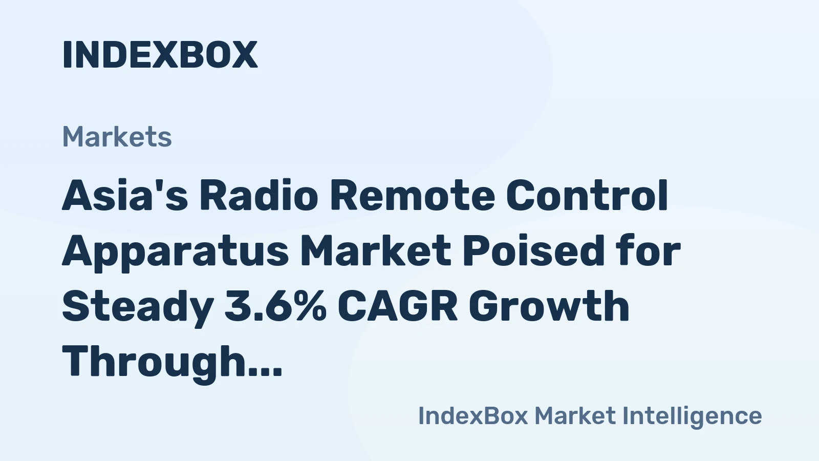 Asia's Radio Remote Control Apparatus Market Poised for Steady 3.6% CAGR Growth Through 2035