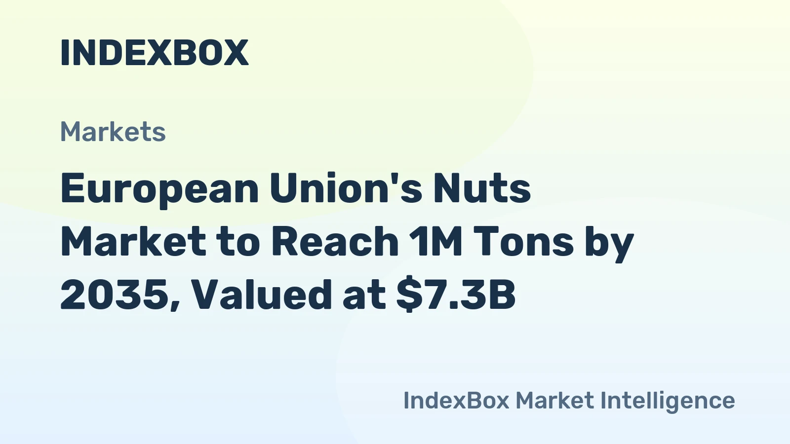 European Union's Nuts Market to Reach 1M Tons by 2035, Valued at $7.3B