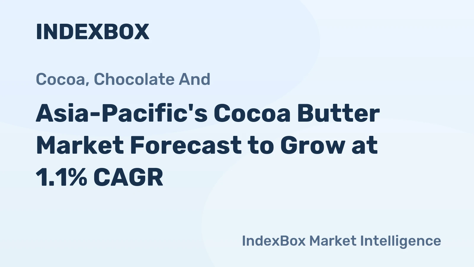 Asia-Pacific's Cocoa Butter Market Forecast to Grow at 1.1% CAGR