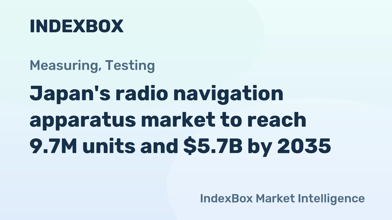 Japan's radio navigation apparatus market to reach 9.7M units and $5.7B by 2035