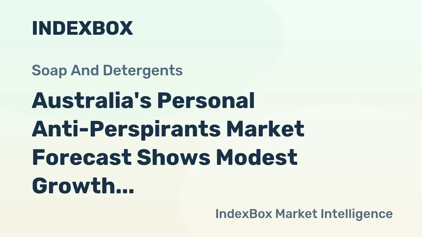 Australia's Personal Anti-Perspirants Market Forecast Shows Modest Growth with +0.8% CAGR Through 2035