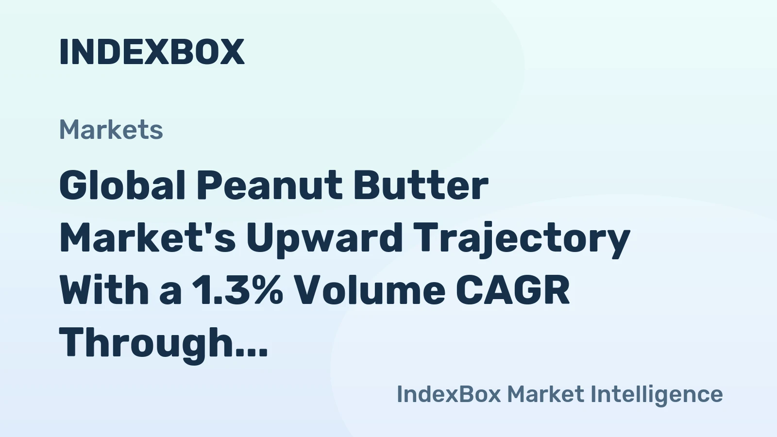 Global Peanut Butter Market's Upward Trajectory With a 1.3% Volume CAGR Through 2035