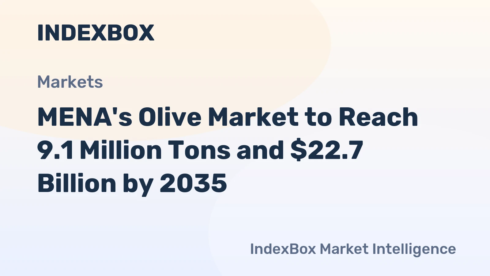 MENA's Olive Market to Reach 9.1 Million Tons and $22.7 Billion by 2035