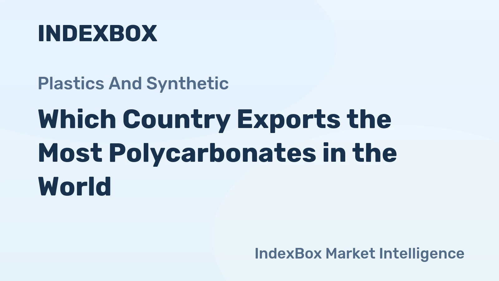 Which Country Exports the Most Polycarbonates in the World?