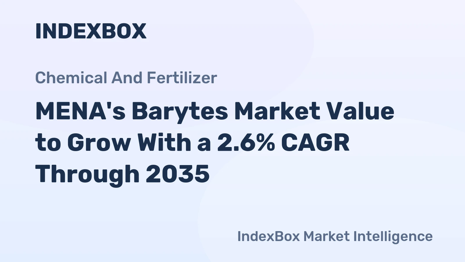 MENA's Barytes Market Value to Grow With a 2.6% CAGR Through 2035