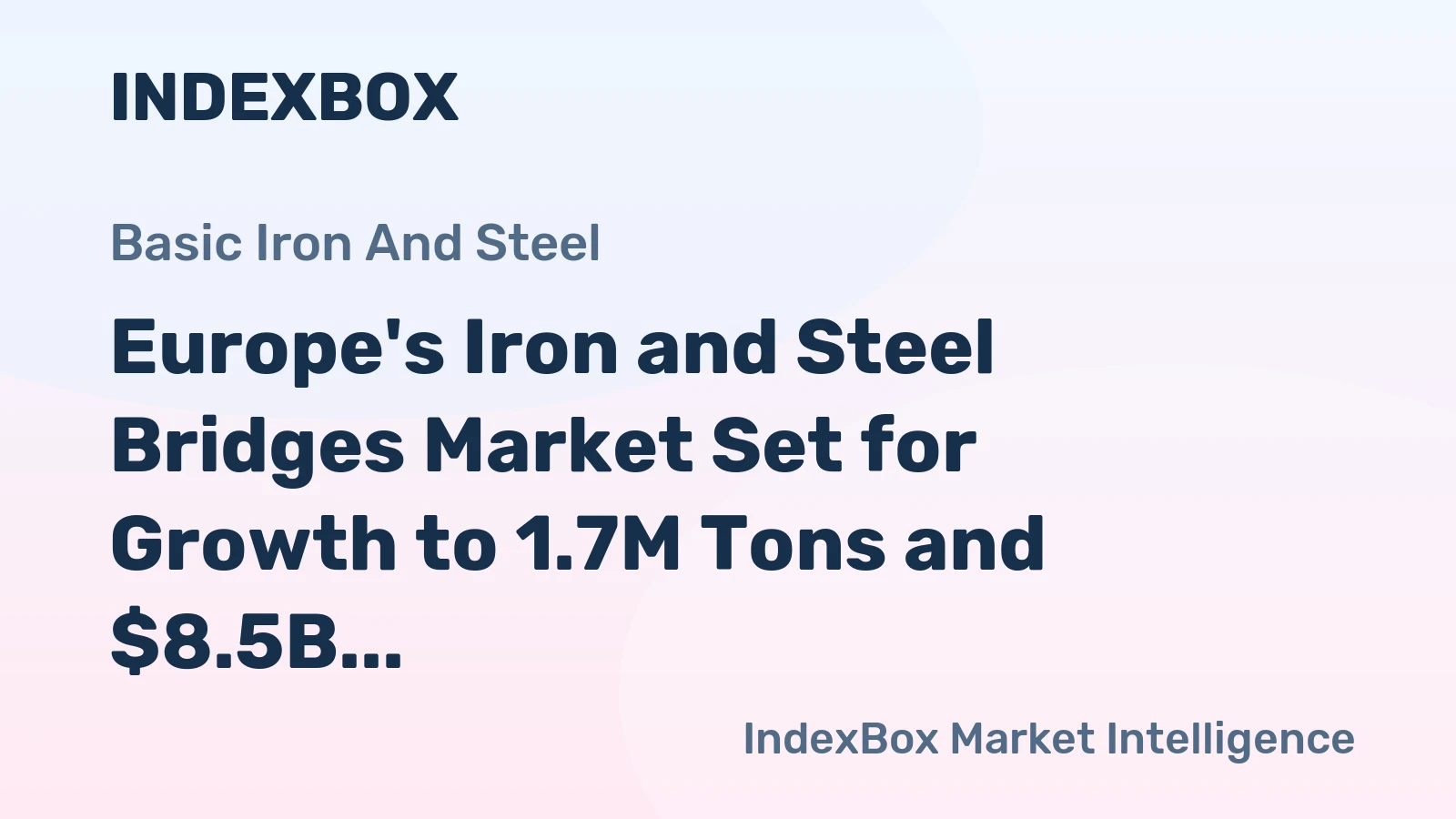 Europe's Iron and Steel Bridges Market Set for Growth to 1.7M Tons and $8.5B by 2035