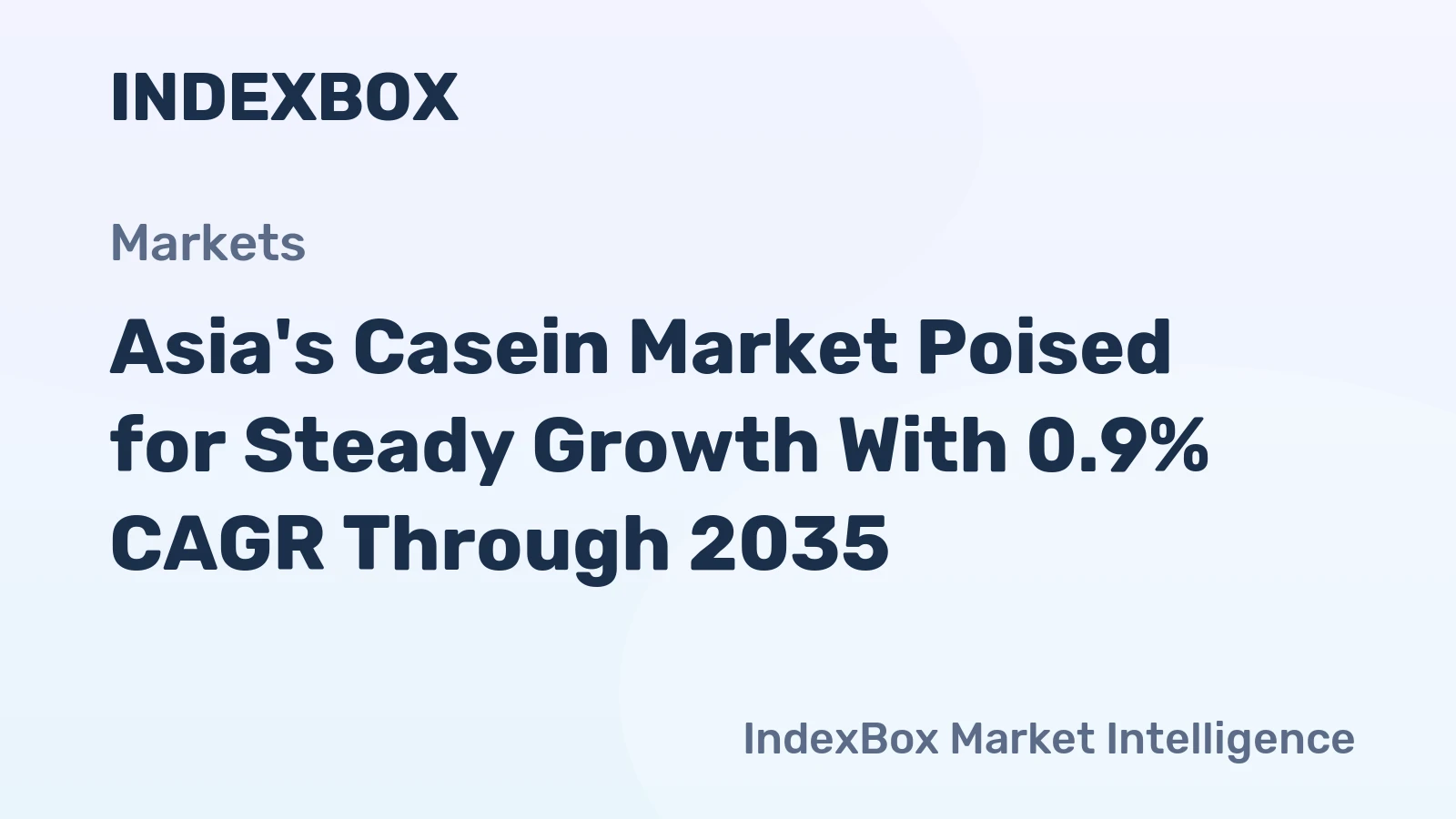 Asia's Casein Market Poised for Steady Growth With 0.9% CAGR Through 2035