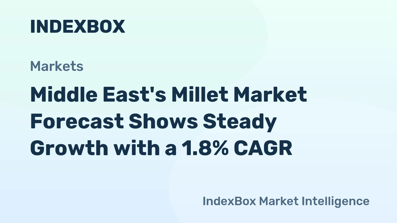 Middle East's Millet Market Forecast Shows Steady Growth with a 1.8% CAGR