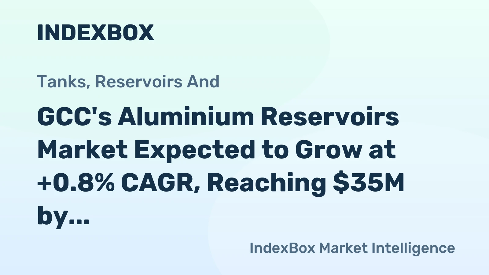 GCC's Aluminium Reservoirs Market Expected to Grow at +0.8% CAGR, Reaching $35M by 2035