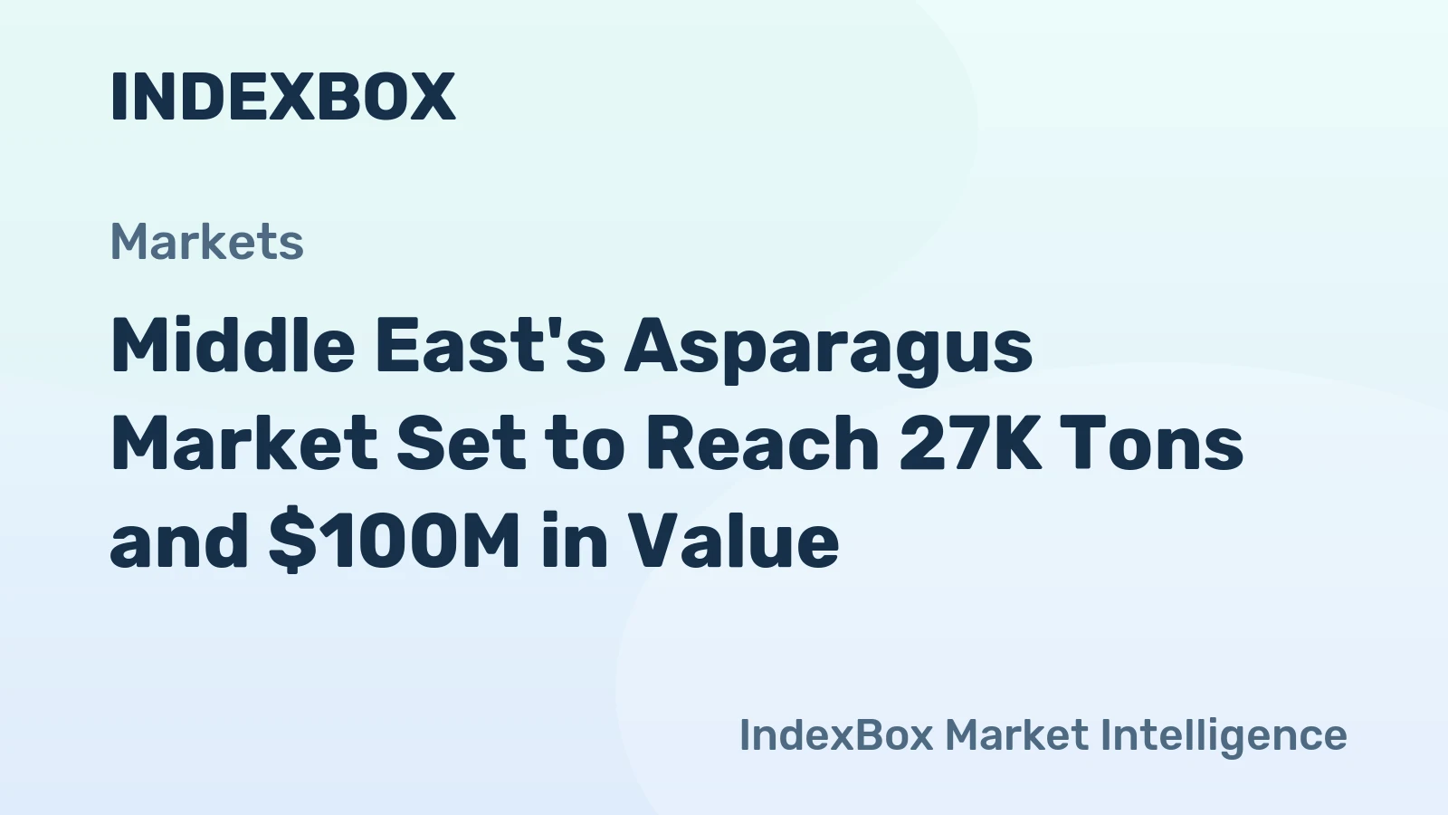 Middle East's Asparagus Market Set to Reach 27K Tons and $100M in Value