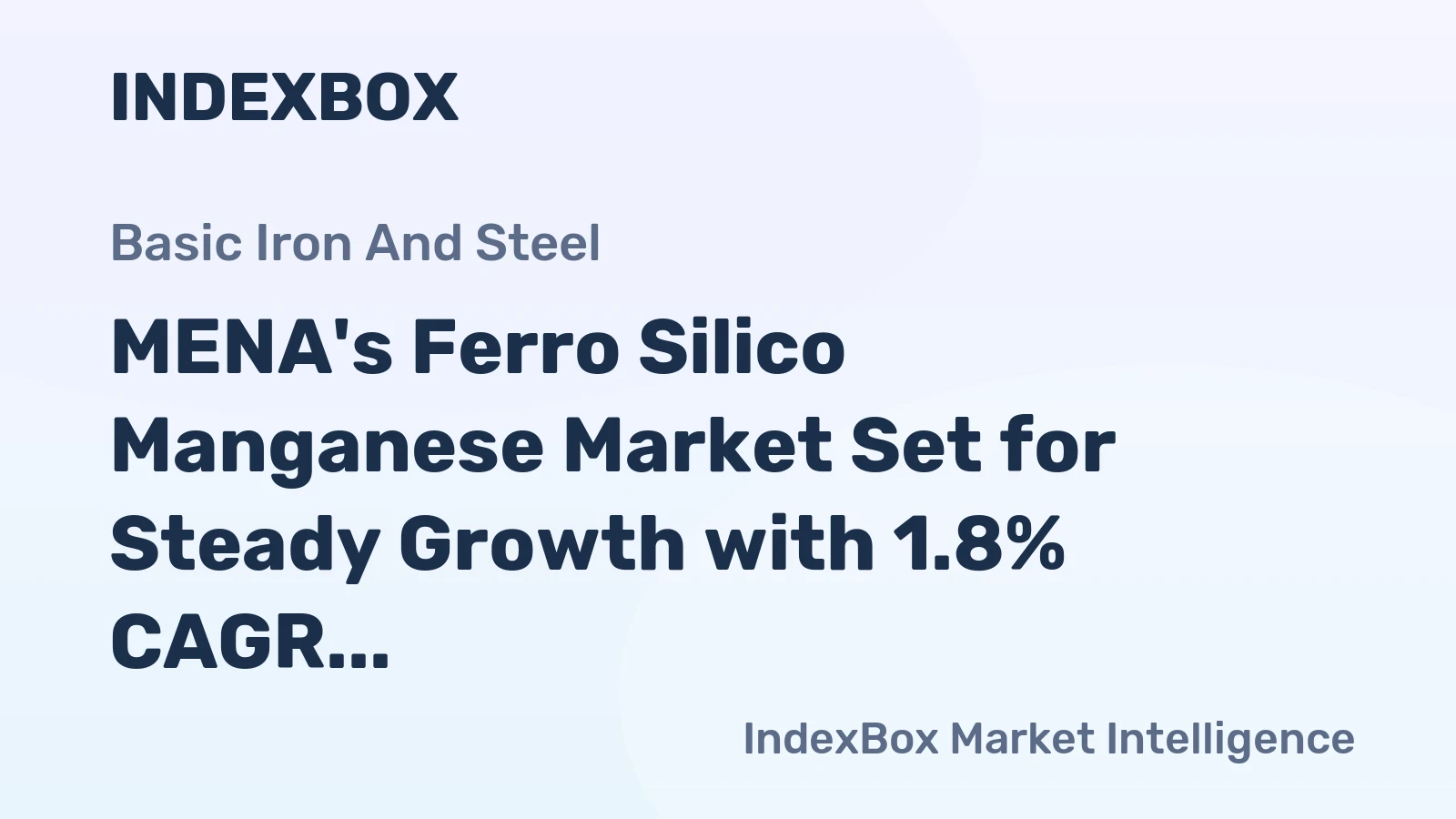 MENA's Ferro Silico Manganese Market Set for Steady Growth with 1.8% CAGR Through 2035