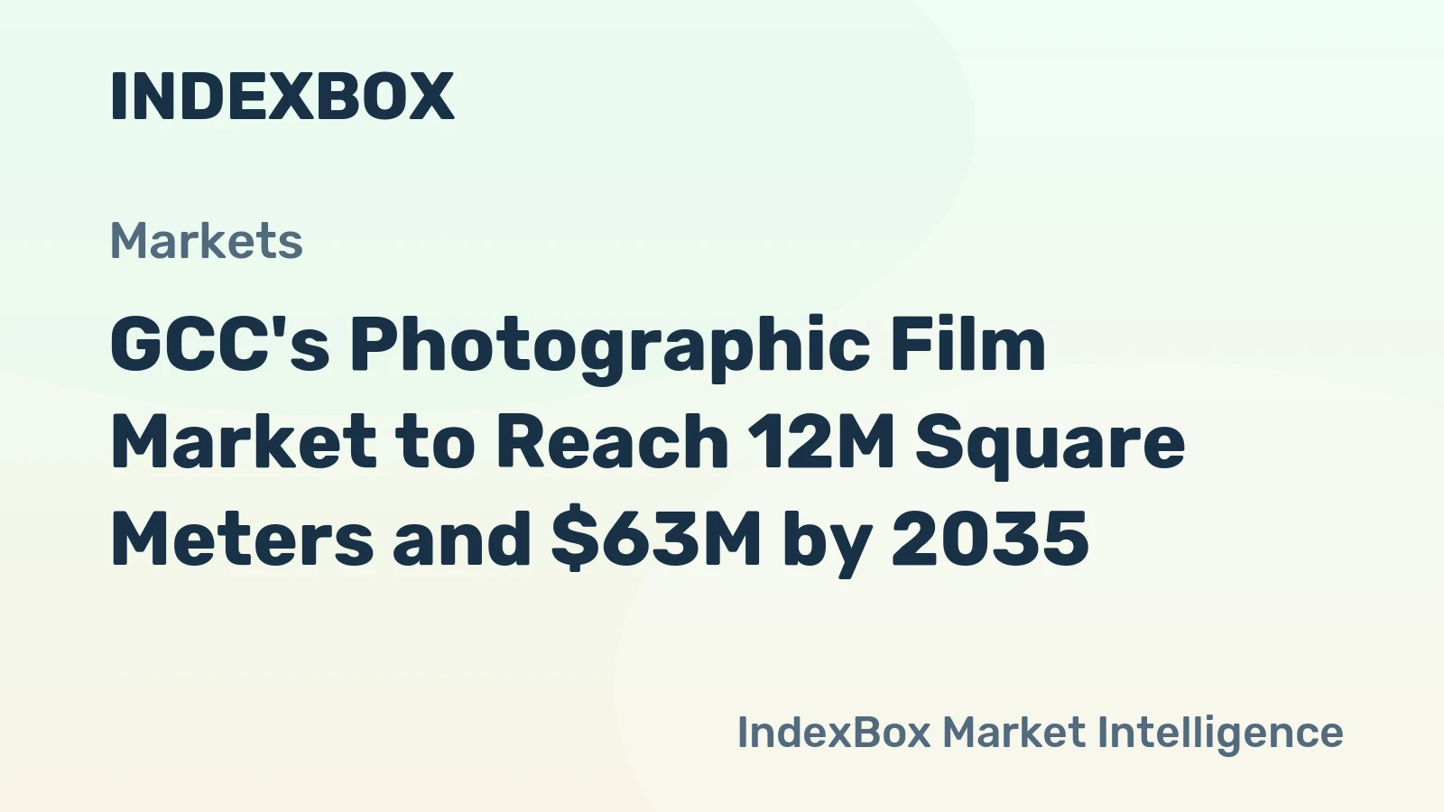 GCC's Photographic Film Market to Reach 12M Square Meters and $63M by 2035