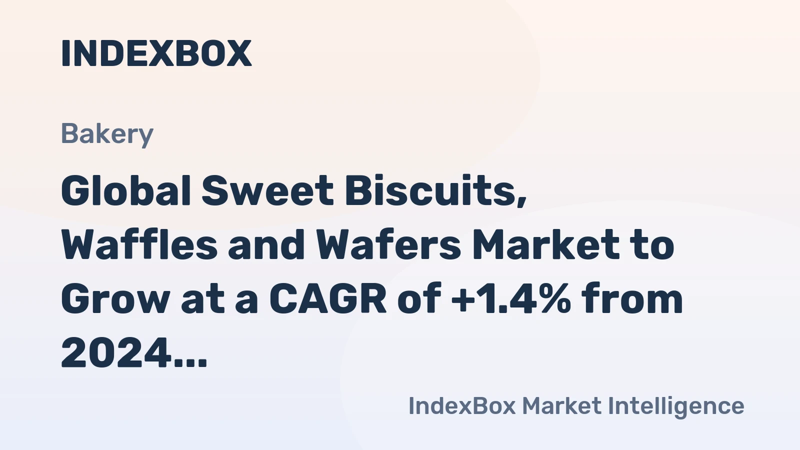 Global Sweet Biscuits, Waffles and Wafers Market to Grow at a CAGR of +1.4% from 2024 to 2035